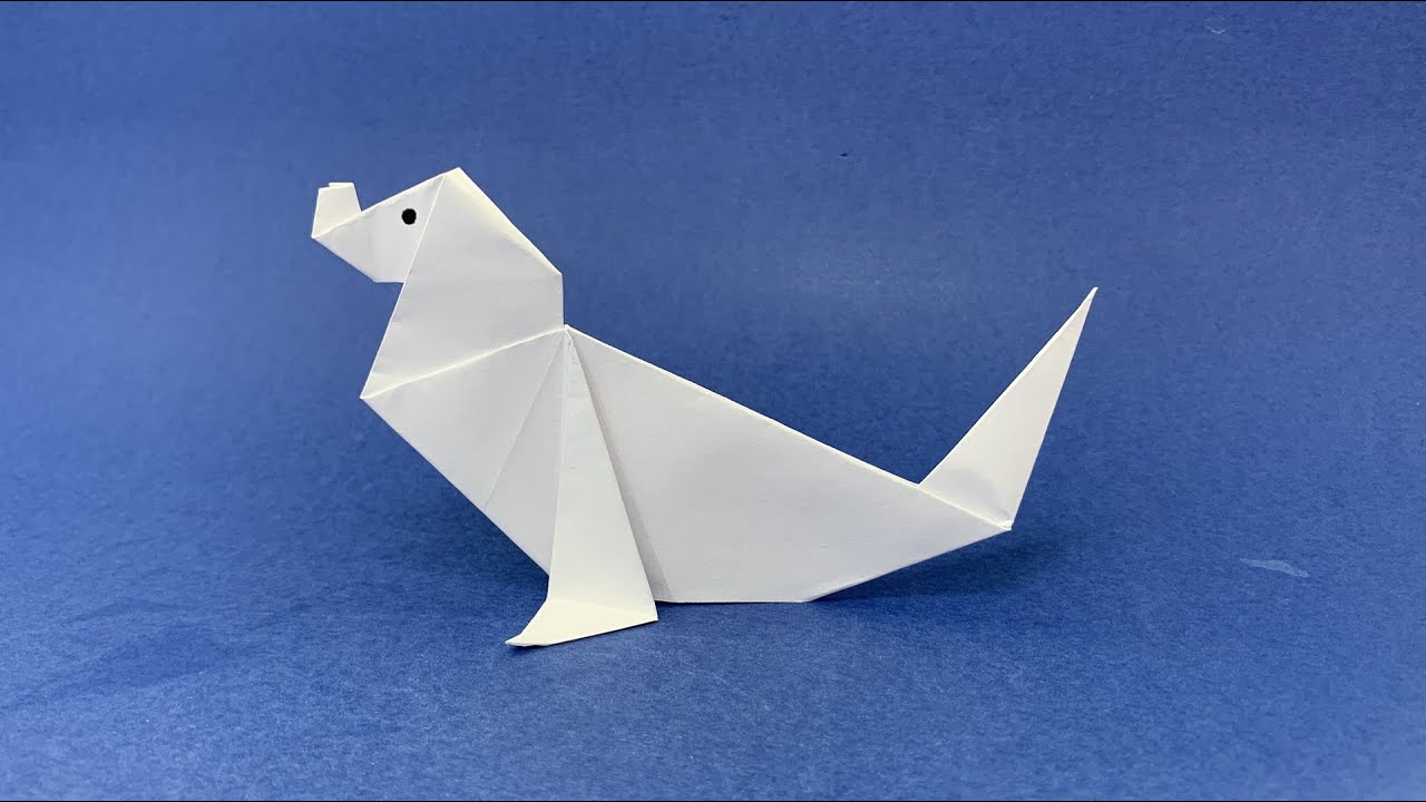 Lobo marino de origami | Cómo hacer un lobo marino de papel | Animales ...