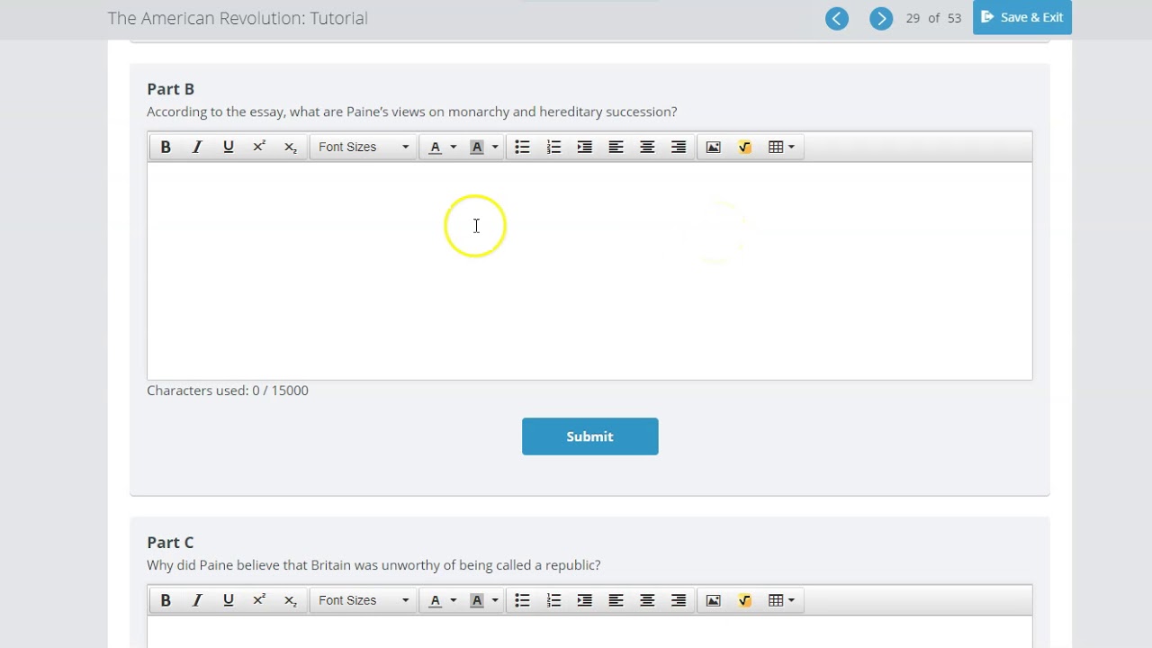 US History A - Unit 2 - The American Revolution Tutorial Activities ...