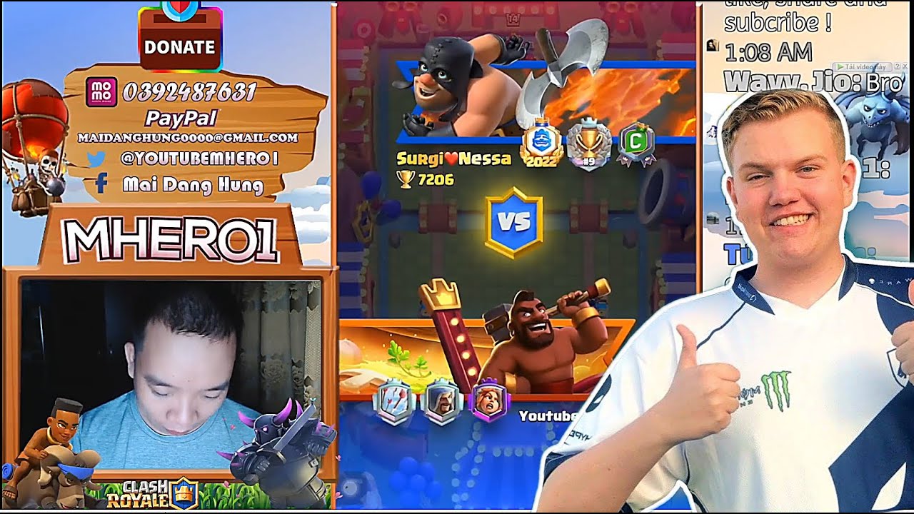 Surgical Goblin vs Mhero1 ladder gameplays Clash Royale - YouTube