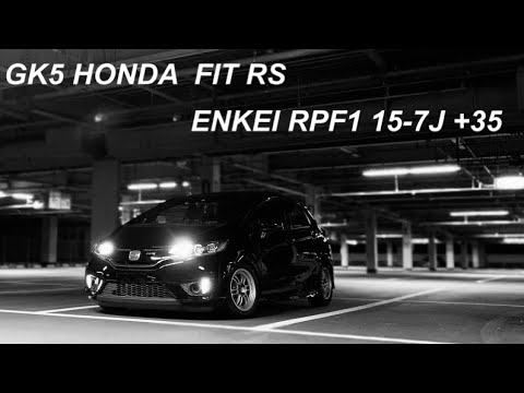 GK5 HONDA FIT RS ENKEI RPF1 15-7J +35 - YouTube