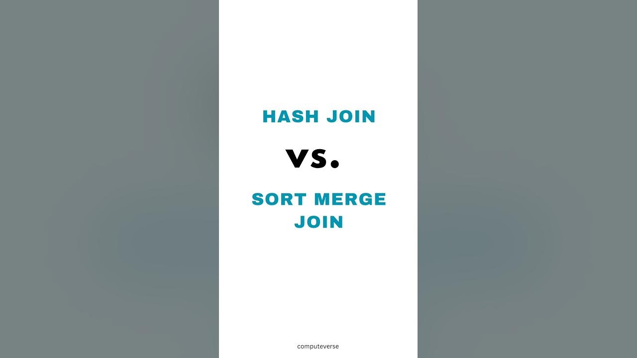 SQL HASH JOIN Vs. SORT MERGE JOIN ️ - YouTube
