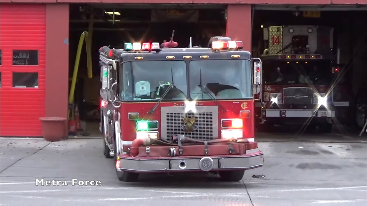 *FIRE* Chicago Fire Dept Engine 117 (Spare) & Tower Ladder 14 ...