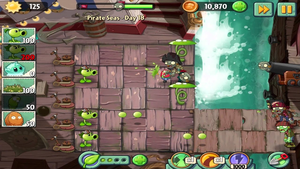 Plants vs Zombies 2 : Pirate Seas Day 18 Walkthrough - YouTube
