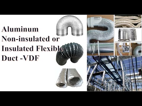 VDF Ventilation Aluminum Foil Flexible Duct Non-insulated or Insulated ...