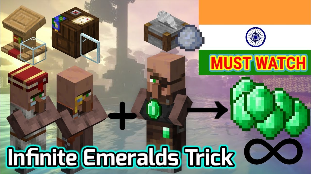 Infinite Emeralds Earning Trick | Minecraft Hindi - YouTube