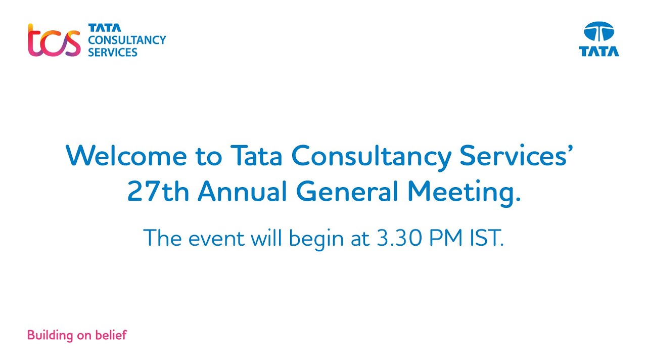 TCS 27th Annual General Meeting 2021-22 - YouTube