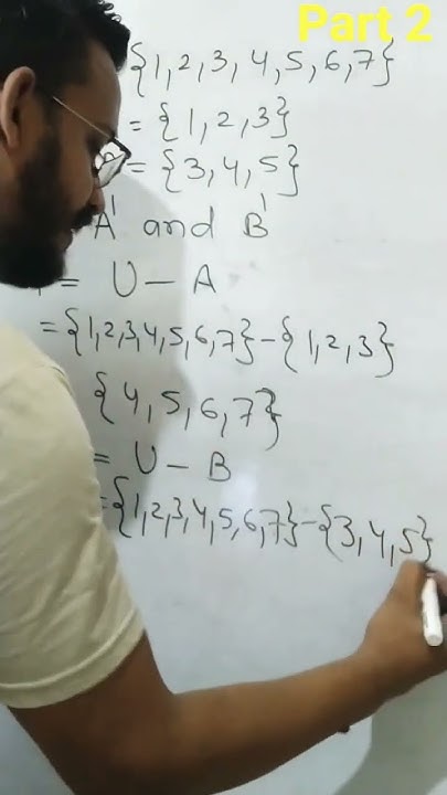 Complement of A and B set Part 2 | Set theory m complement kaise nikale| #mathshorts #sets - YouTube