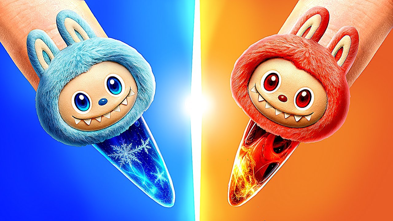 Hot vs Cold Challenge / Labubu on Fire vs Icy Labubu - YouTube