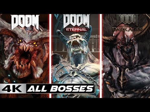 DOOM [2016 - Eternal - The Dark Ages] - All Bosses (Fights\\Battles) - [4k-60FPS]