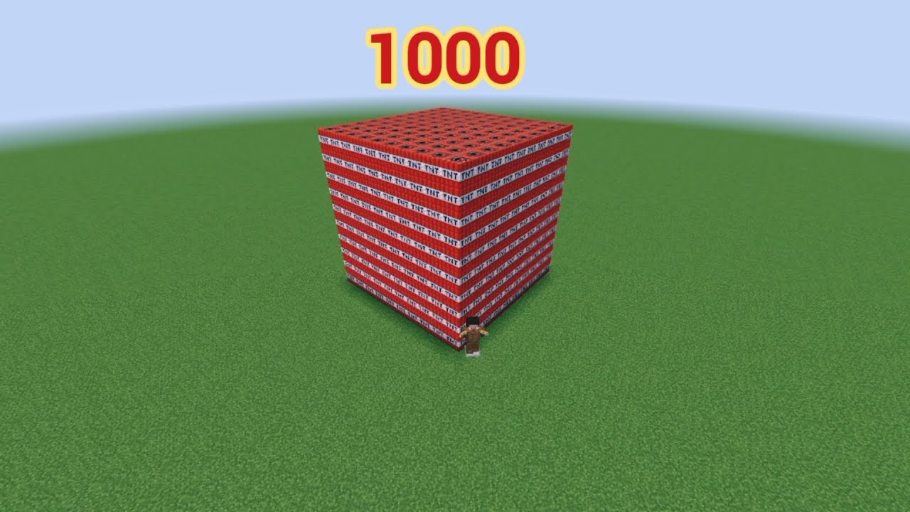 what happens when you BLOW up 1,000 TNT in minecraft - YouTube