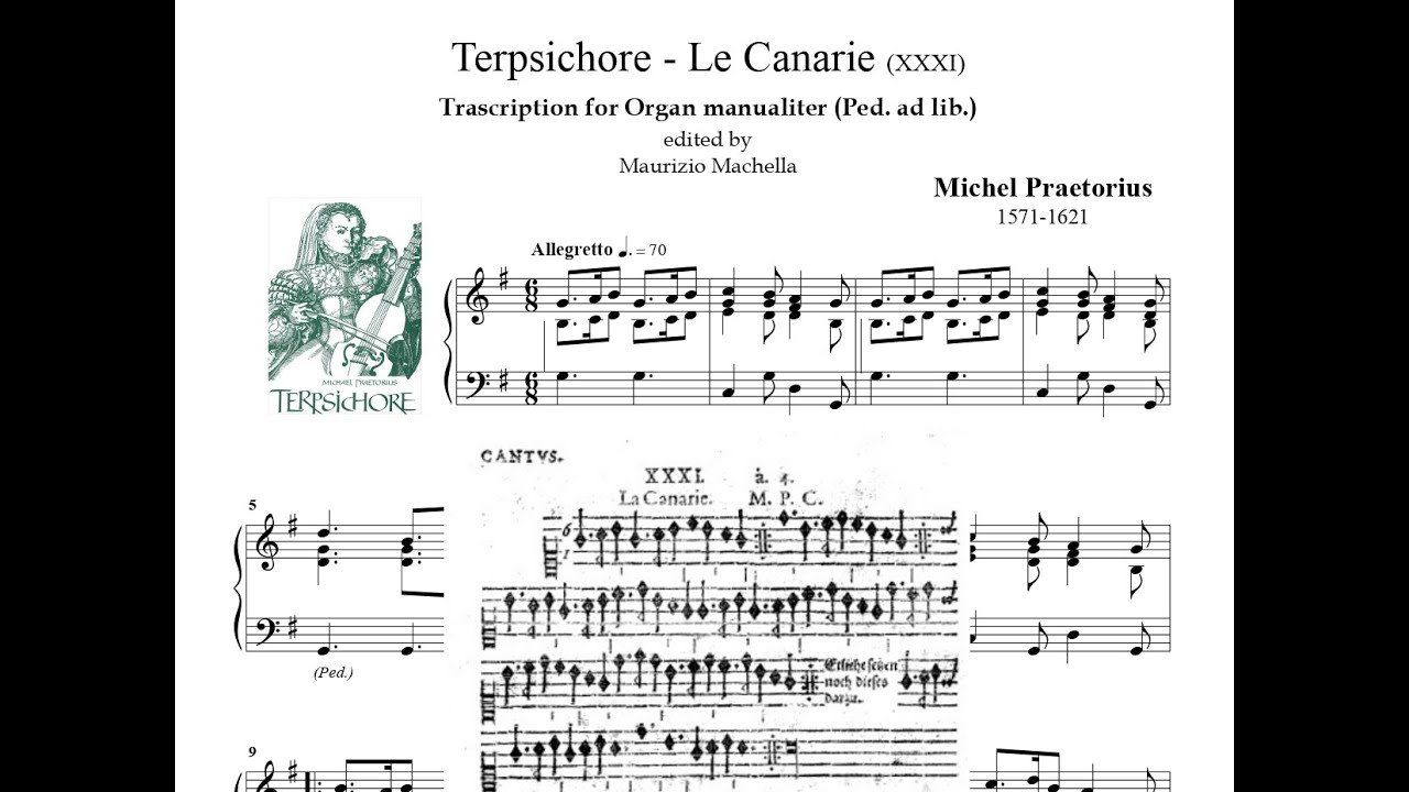 M. Praetorius (1571-1621): Canarie, from Terpsichore - Organ ...
