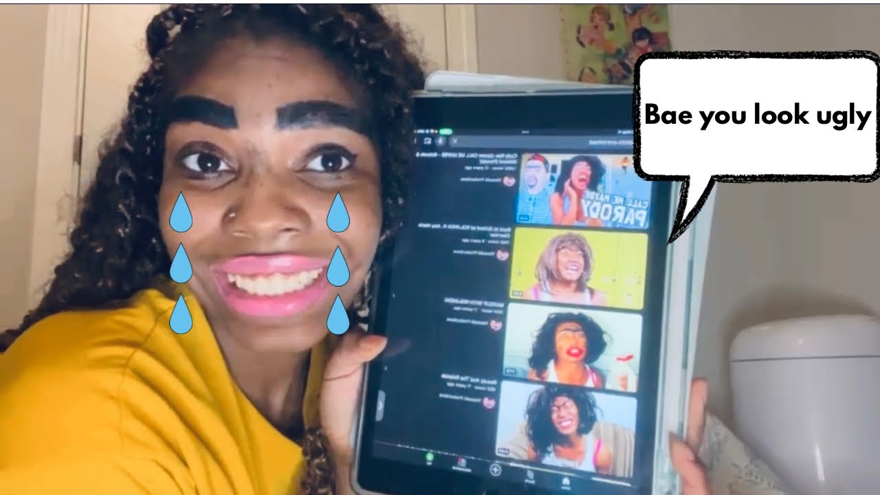 Doing My Makeup Ugly To Get My Man Reaction *funny* - YouTube