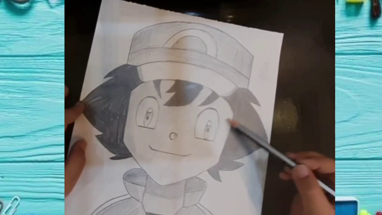 How To Draw Ash Ketchum | Pokemon | Sketch Tutorial | Pencil sketch ...