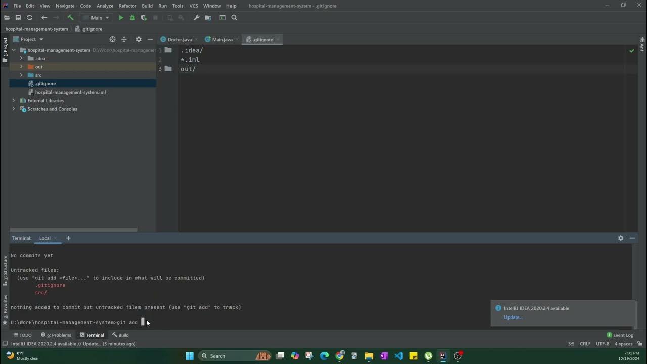 Java Hospital Management System - #02 Initialize Git Repository - YouTube