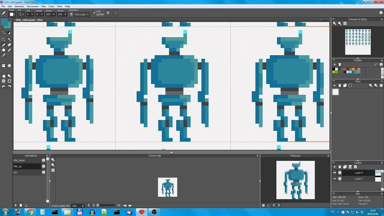 Little Robot Animation Timelapse(Pyxel Edit) - YouTube