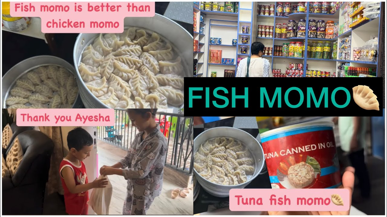 FISH MOMO IS BETTER THAN CHICKEN MOMO🥟||THANK YOU AYESHA FOR THE 🍫 ...