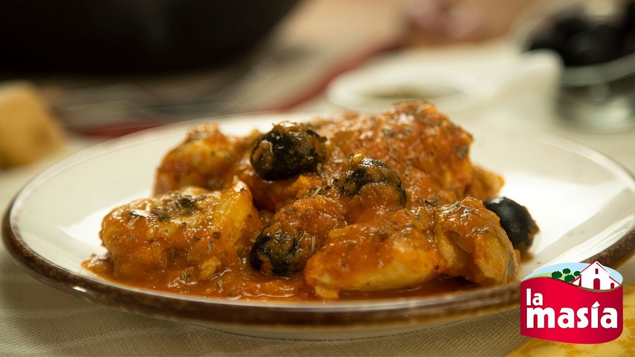 Pollo con aceitunas a la provenzal - YouTube