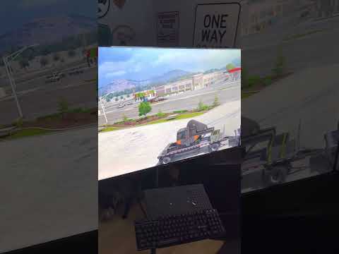 American truck simulator rig setup with triple 55” TV’S - YouTube