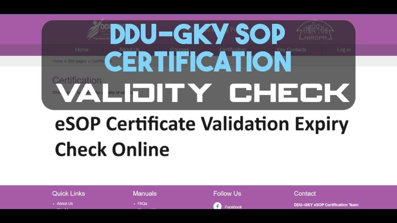 How To Check eSOP Certificate Validation Expiry |DDUGKY | HIMAYAT ...
