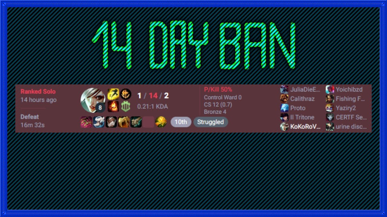 I Played Riven Support One Time and Got 14 Day Ban, lol - YouTube