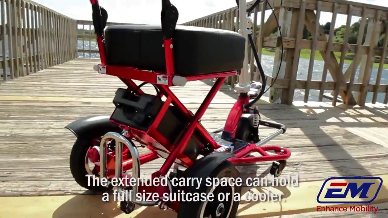 triaxe sport folding mobility scooter - YouTube