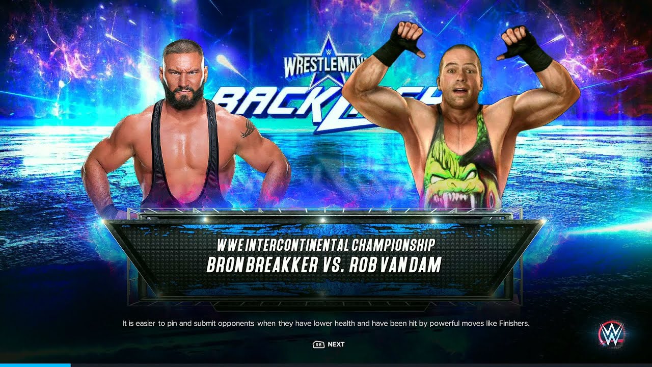 "🔥 WWE 2K23 FULL MATCH — Bron Breakker vs Rob Van Dam — WWE ...