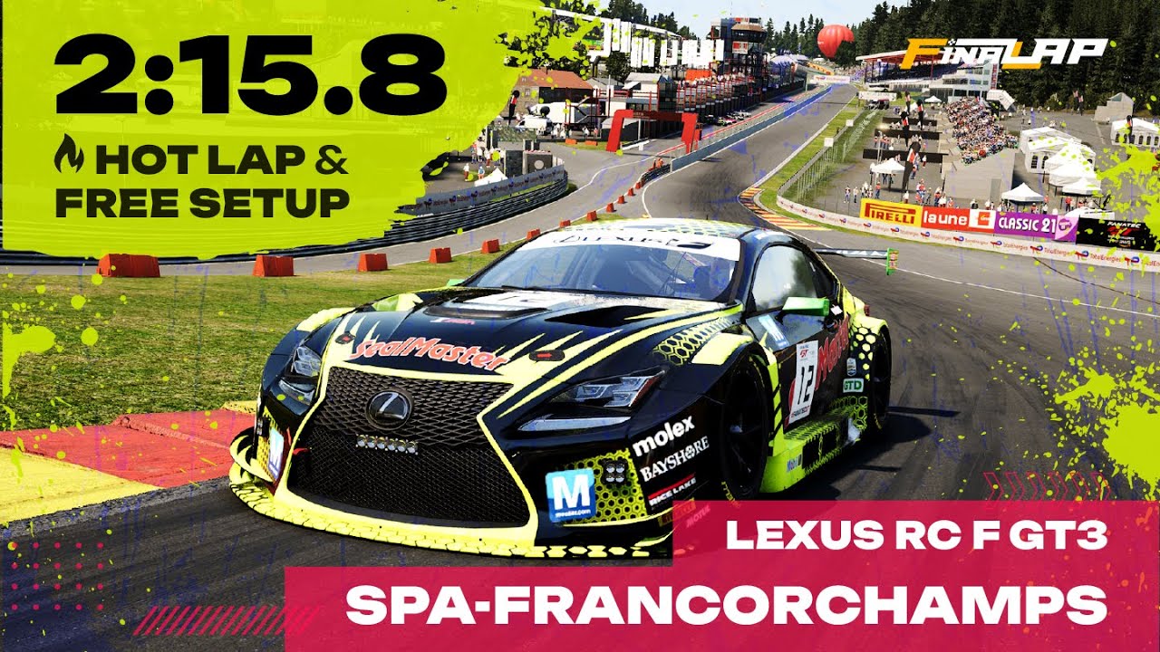 SPA HOTLAP LEXUS RCF GT3 | Free Setup | 2:15.8 | Assetto Corsa ...