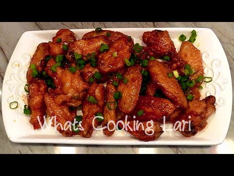 Honey Garlic Chicken Wings - by Whats Cooking Lari