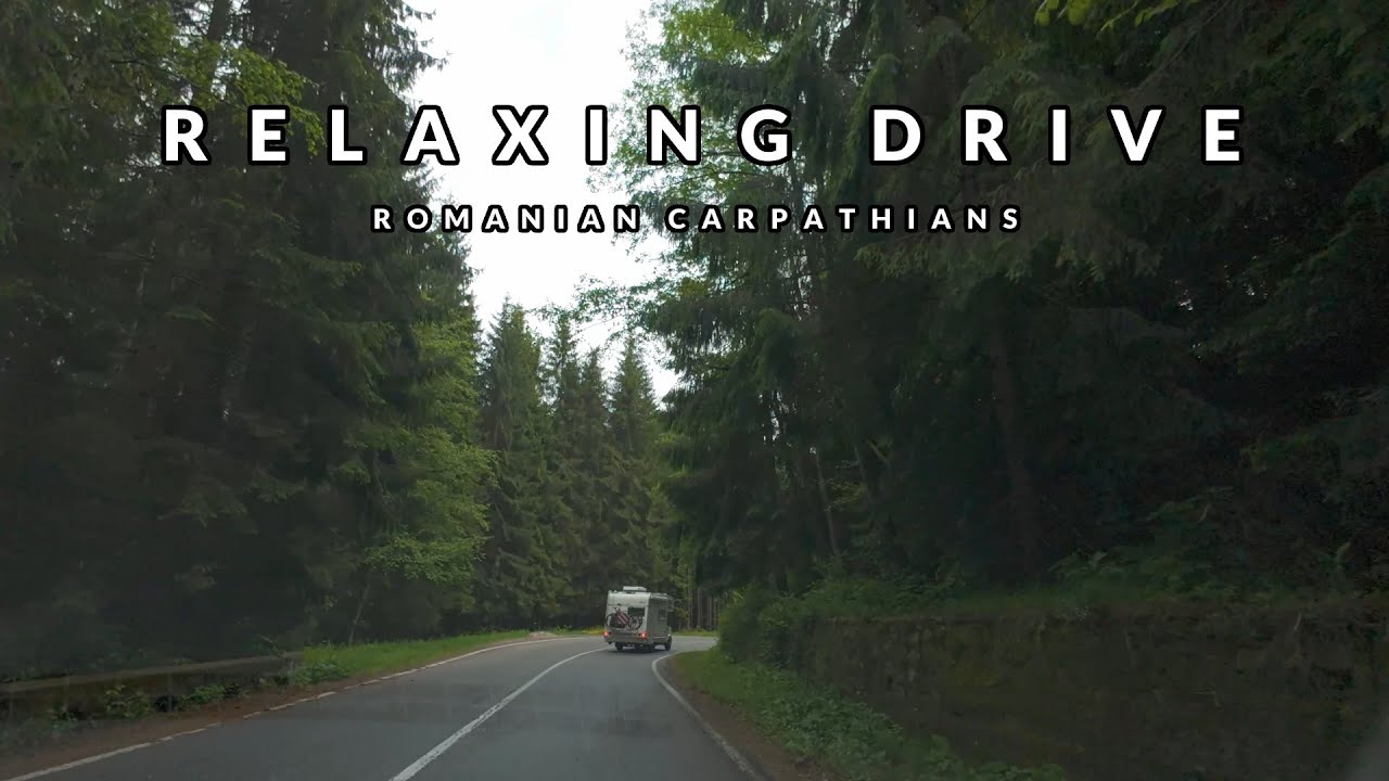 4K Relaxing drive through the mountains and the Romanian countryside ...