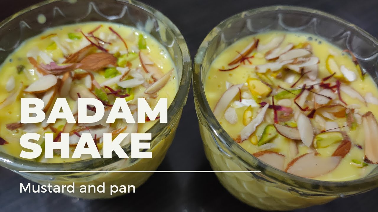 Street style badam shake at home | how to make badam shake | Almond ...