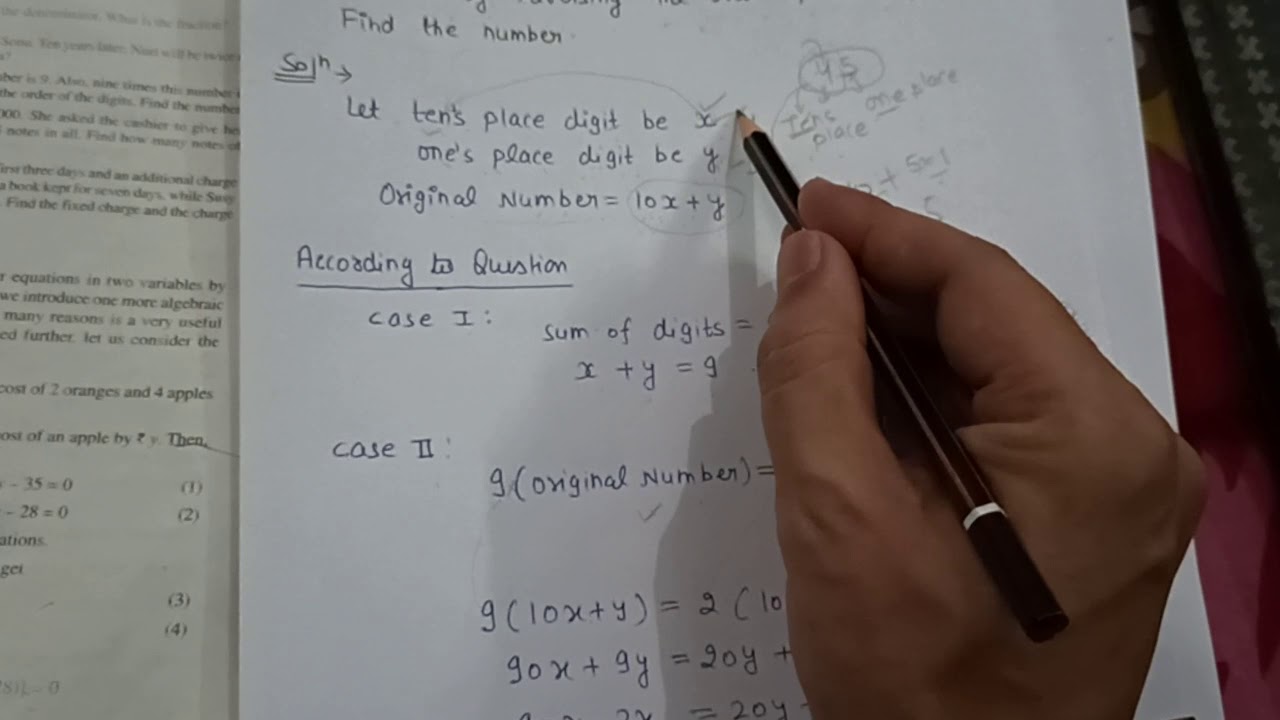 The Sum Of The Digits Of A Two Digit No Is 9 YouTube The Sum Of The Digits Of A Two Digit No Is 9 YouTube