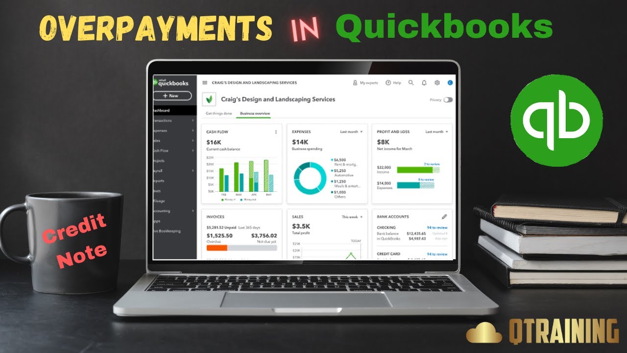 Process a Customer Overpayment in Quickbooks - YouTube