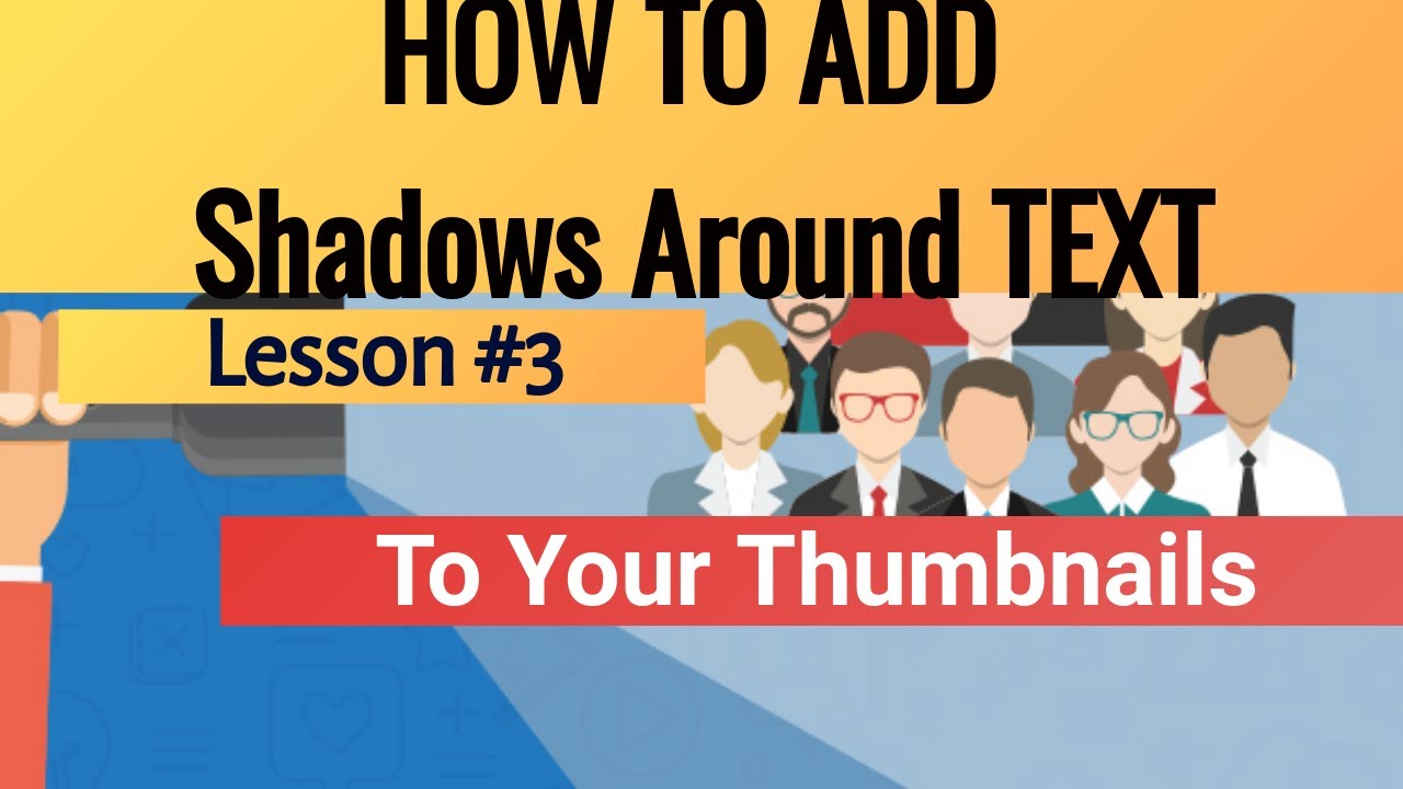 How To Create Shadows And Text Borders For Youtube Video Thumbnails ...