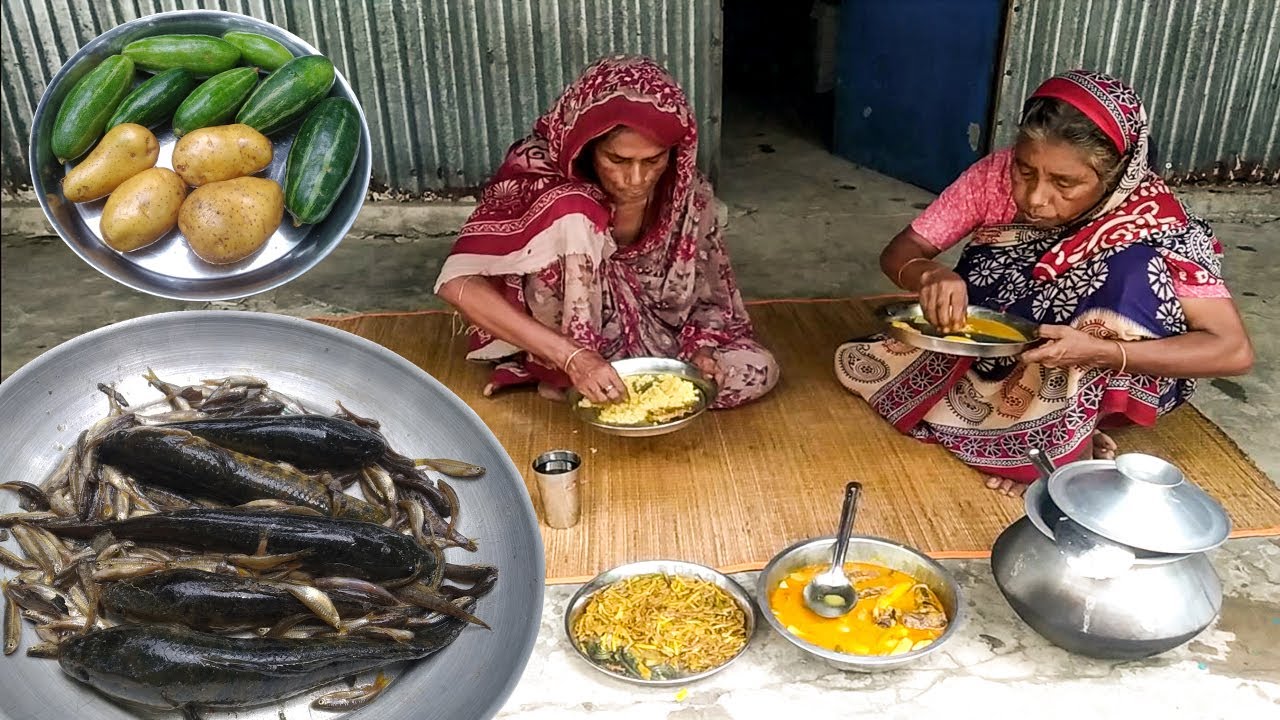 Fishing and Cooking by Bangladeshi village grandmothers | small fish ...