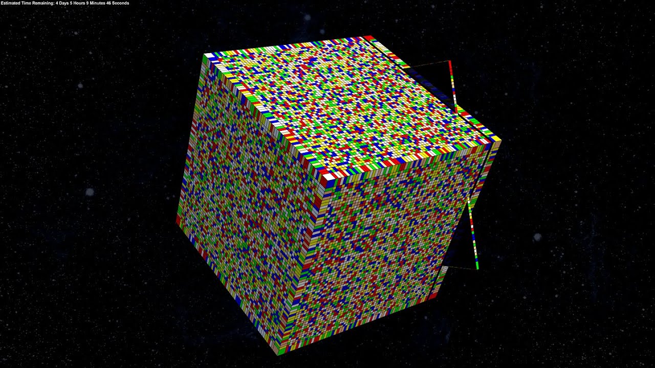Rubik's Cube Solve 64x64 - YouTube