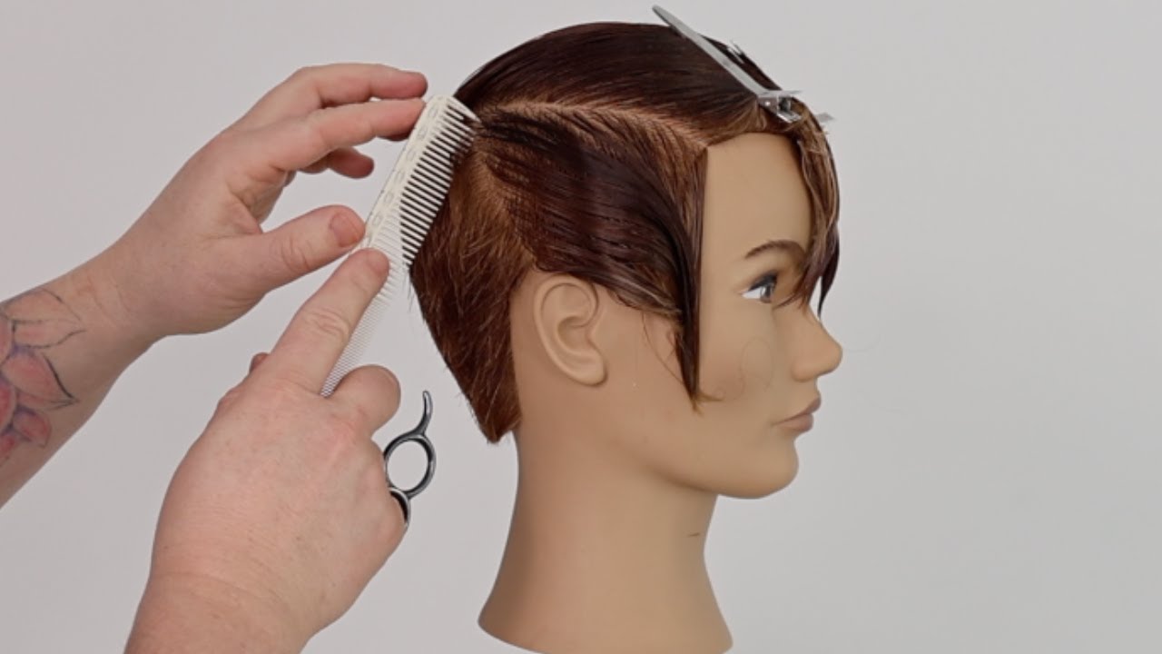 Razor Cut PIXIE HAIRCUT Tutorial - YouTube