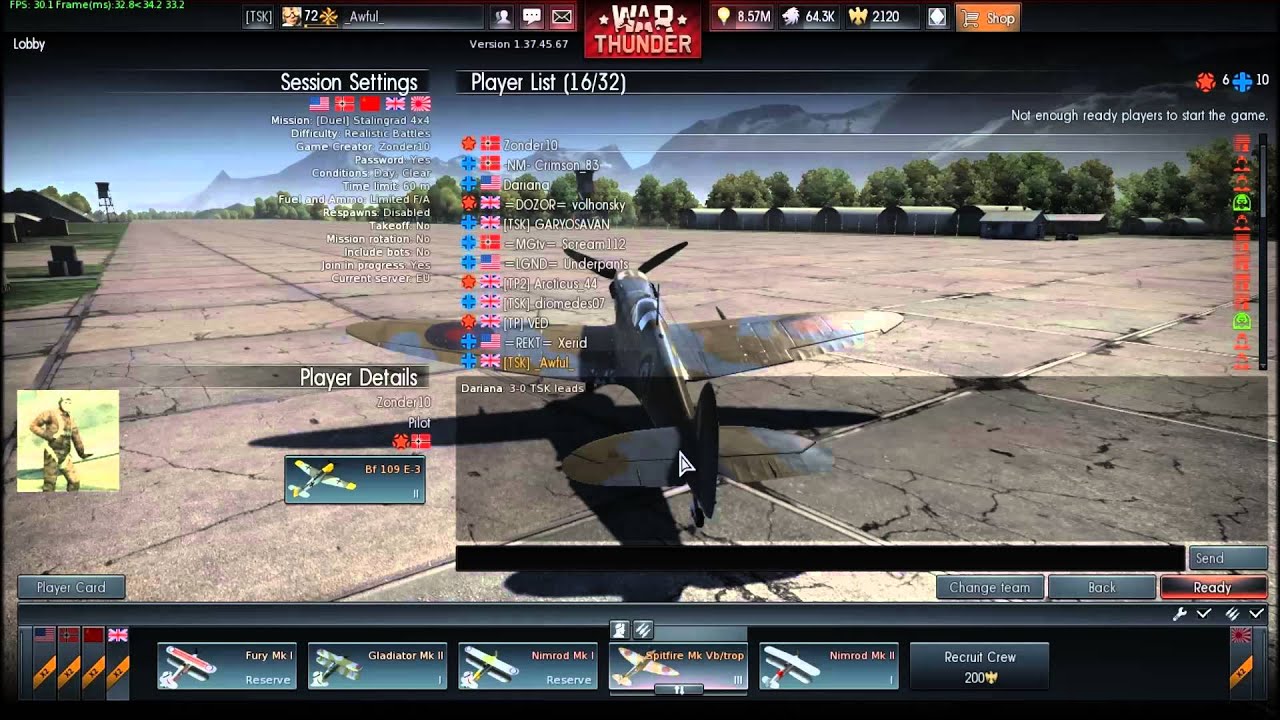 War Thunder : Gladiators TSK vs TP - YouTube