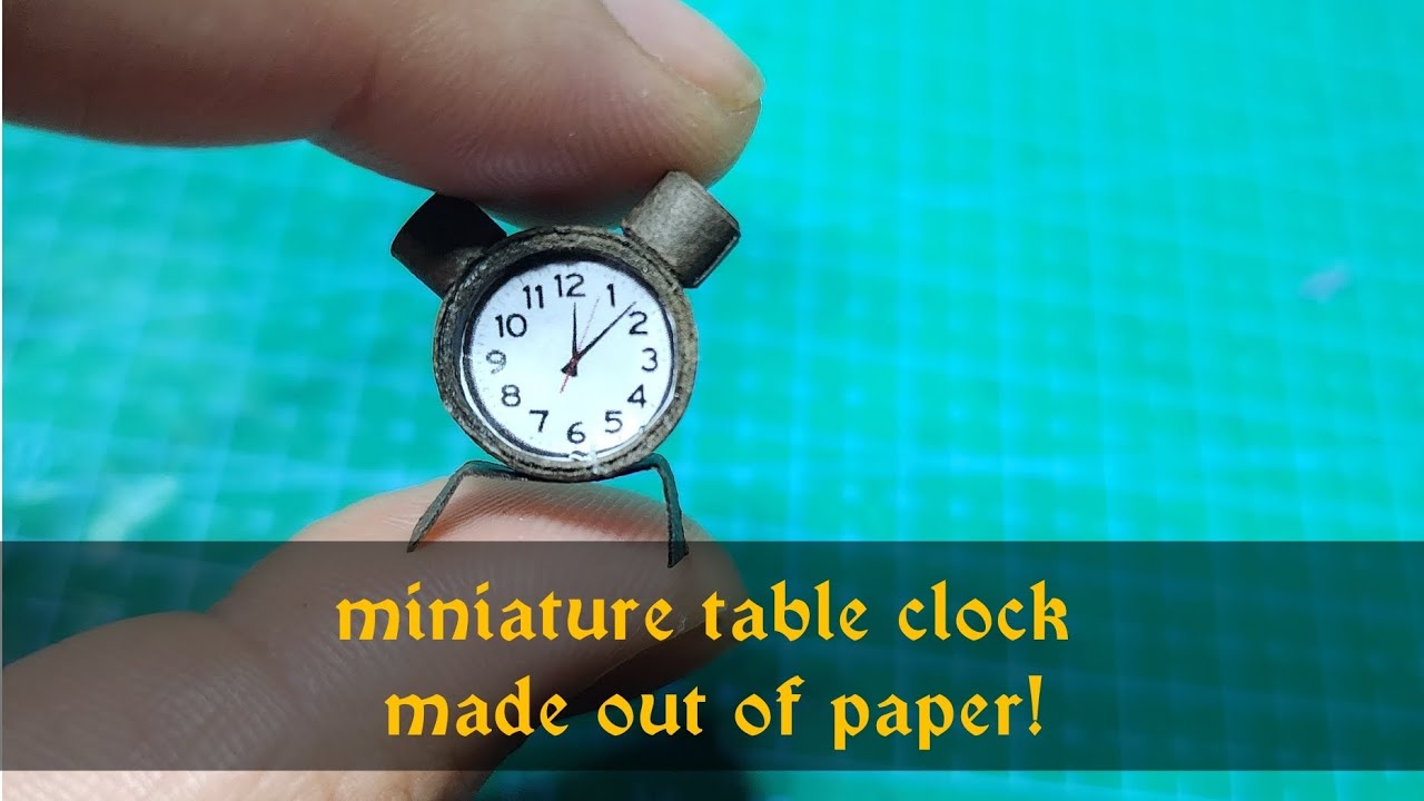 miniature Table clock made out of paper !#papercraft #3dquilling - YouTube