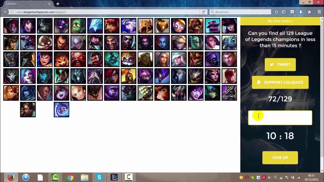 Quizz league of légends - YouTube