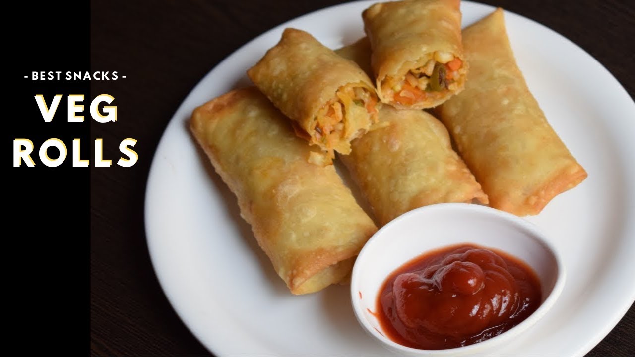 Veg Rolls Recipe | Veg Spring Rolls | Chapathi Veg Rolls | Veg Franky ...
