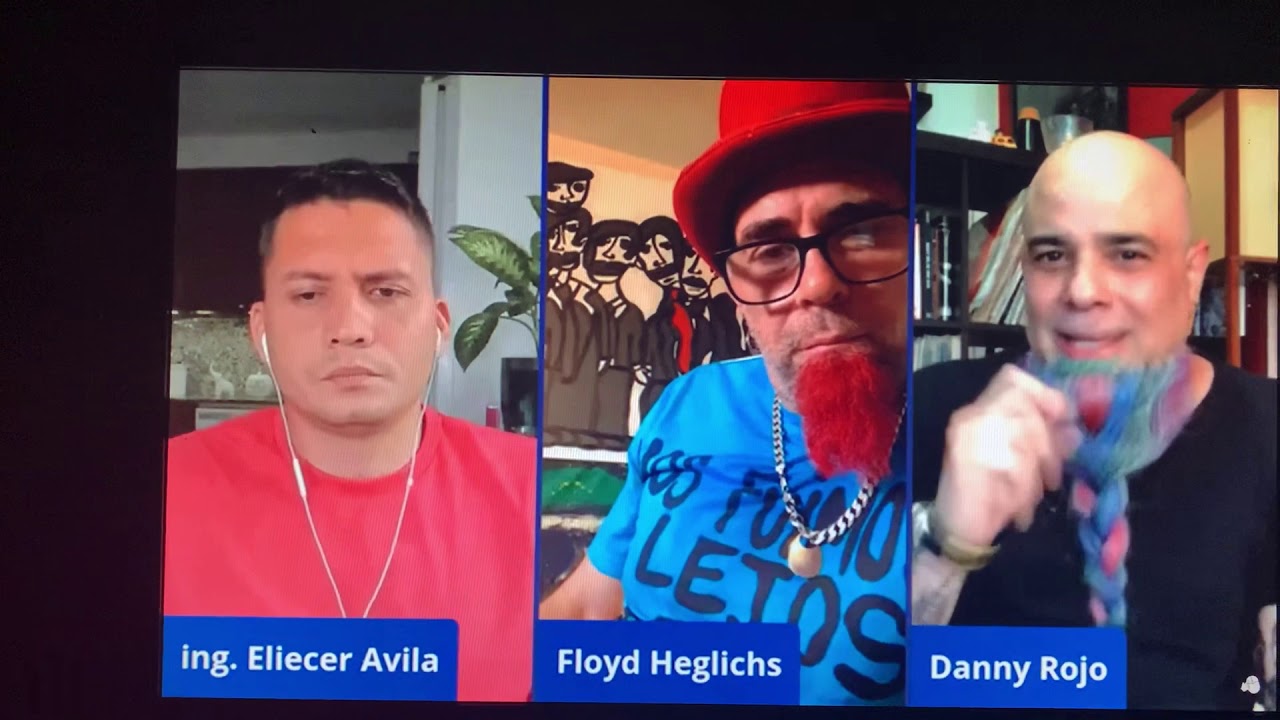 Eliecer Avila con Floyd The Rock Artist y al músico Danny Rojo ...