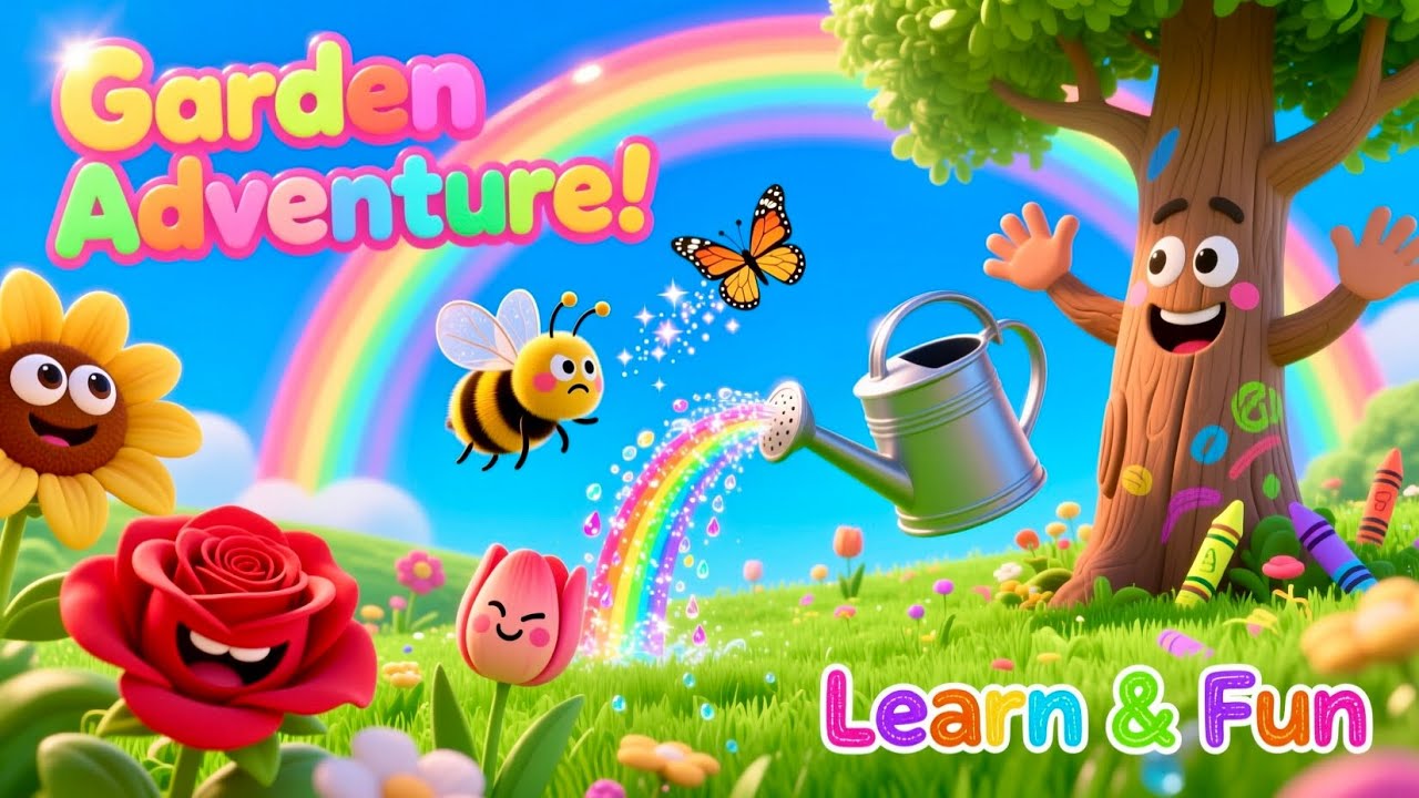 🌸 Garden Learning Adventure | 3D Animated Cocomelon Style | Flowers ...