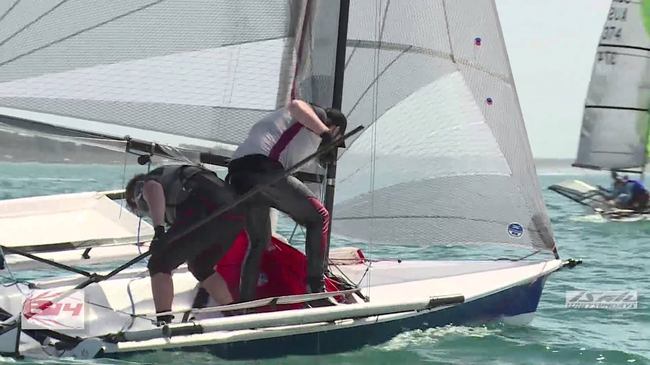 2015 B14 World Championships Race 2 - iSail Whitsundays - YouTube