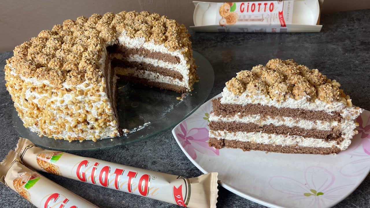How to make a real Tasty Giotto cream Cake without baking - YouTube