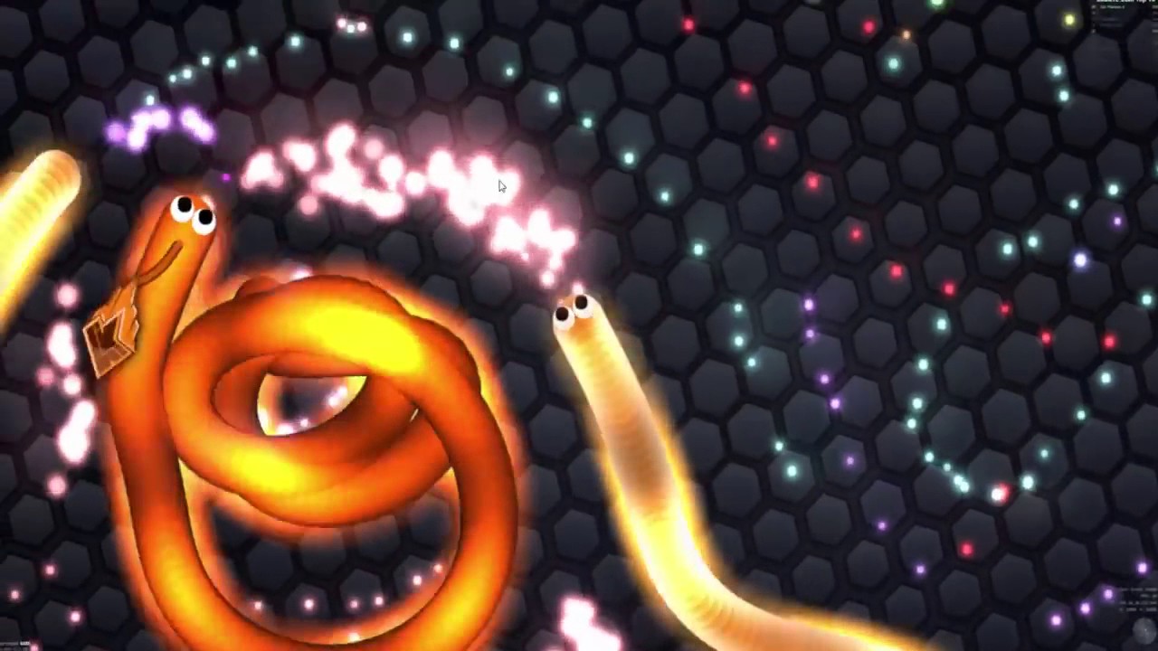 Slither io Smallest Snake Just Slain Giant Snake Monster Like A Cake ...