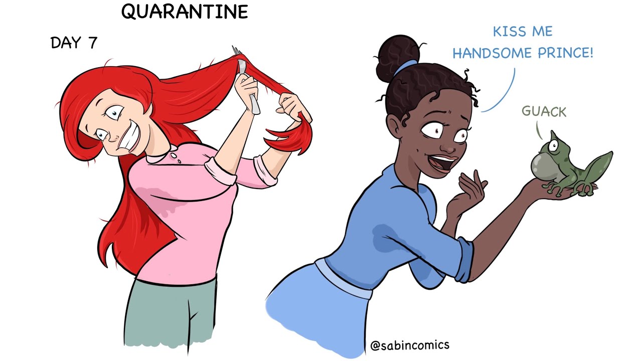 Disney Princess in Quarantine/ Illustrate the Life of Princesses in ...