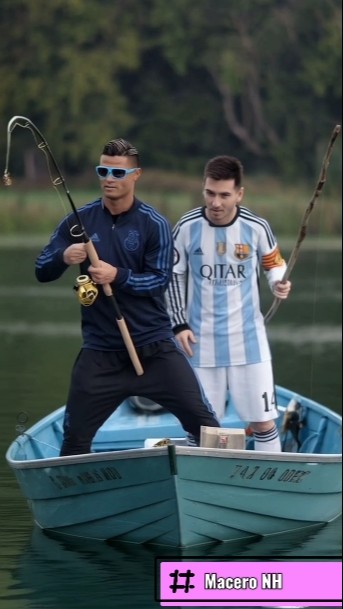 Cristiano Ronaldo and Messi are fishing #football #ronaldo @cristiano ...