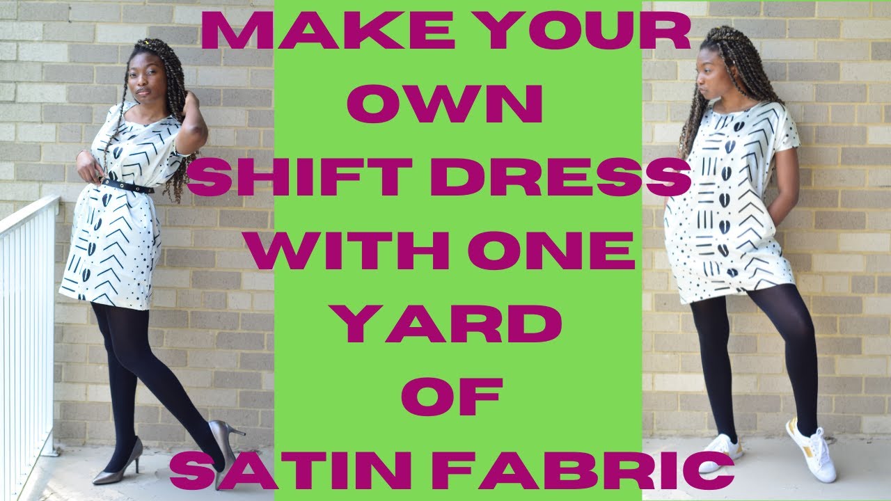 SIMPLE SHIFT DRESS TUTORIAL.EASY WAY TO MAKE SATIN SHIFT DRESS WITH ...