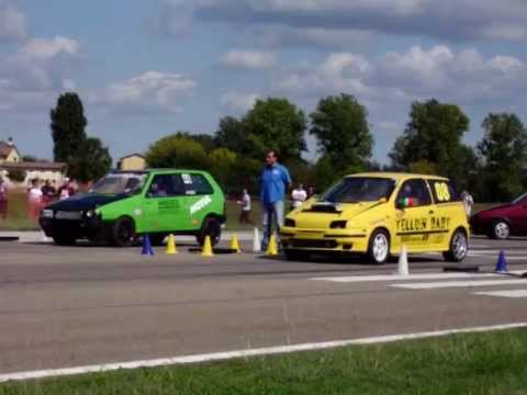 Fiat Uno Turbo Ortona drag vs Fiat Punto GT yellow baby - Drag racing ...