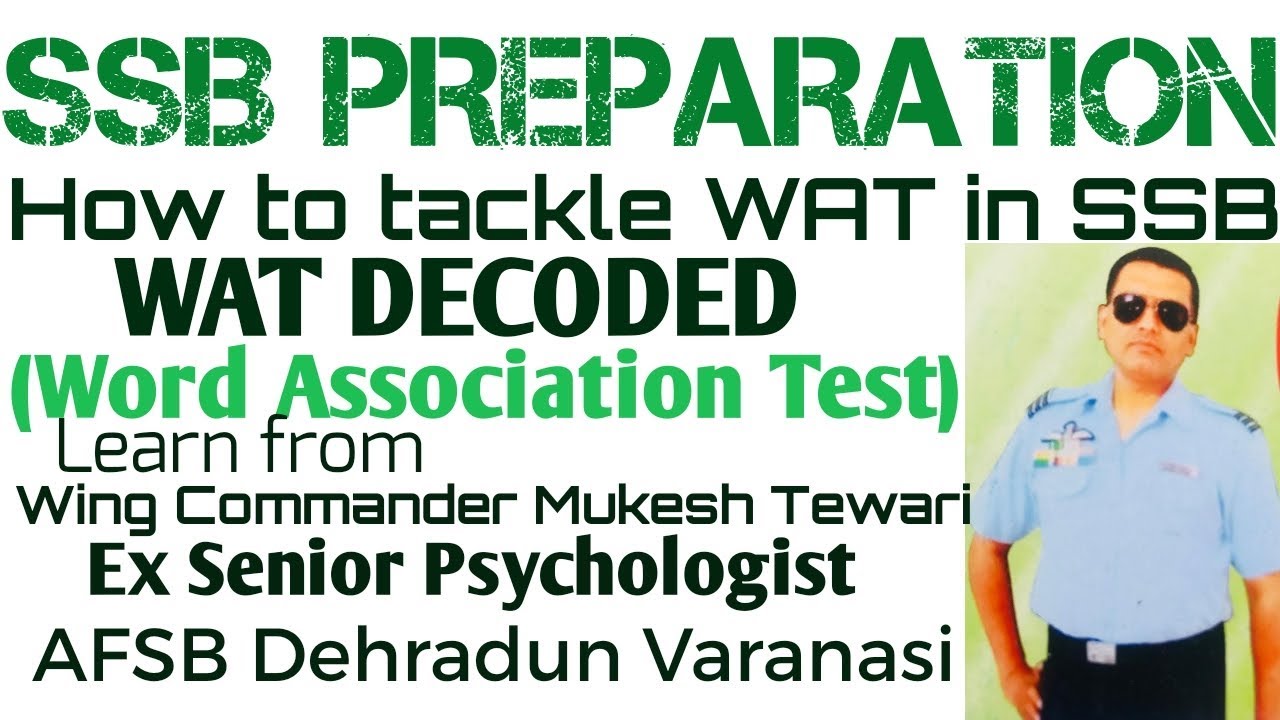 SSB CLASSES : WAT ( Word Association Test) - YouTube